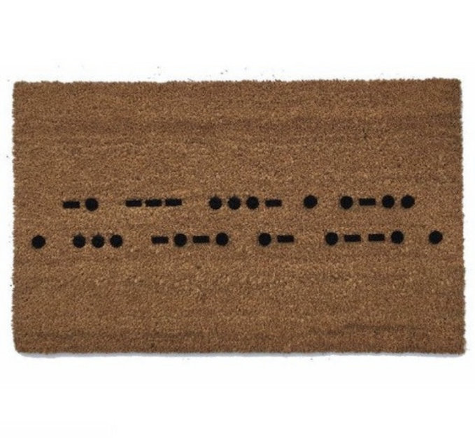 morse code Knock joke warning escape room nerdy doormat | Damn Good ...