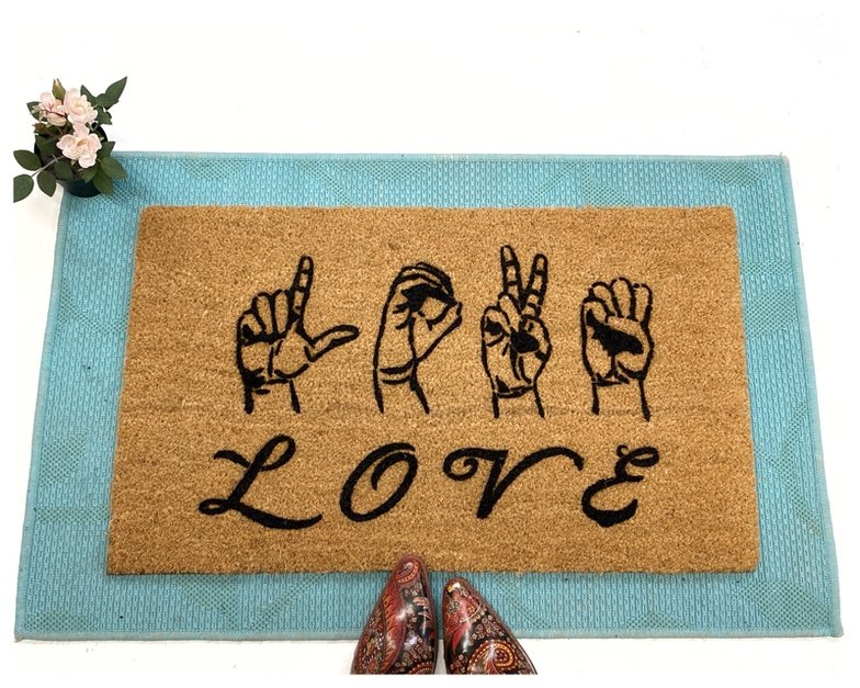 ASL LOVE American Sign Language Deaf culture Welcome damn good doorma ...