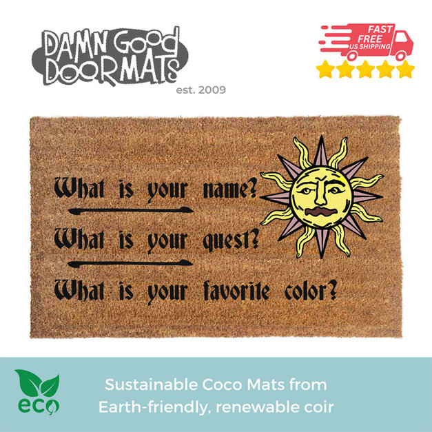 Bridge of Death 3 Questions | nerdy Damn Good Doormat | Damn Good ...