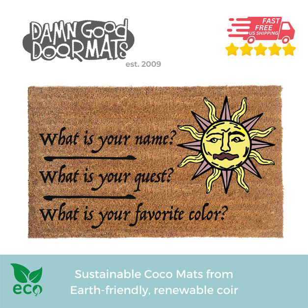 Bridge of Death 3 Questions | nerdy Damn Good Doormat | Damn Good ...