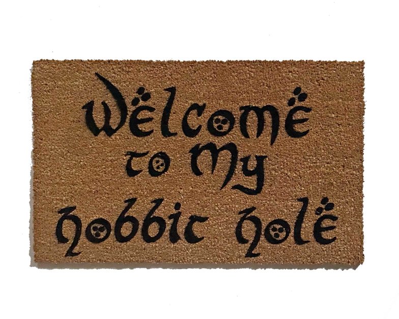 Welcome to MY Hobbit Hole JRR Tolkien | Damn Good Doormats | Damn Good ...